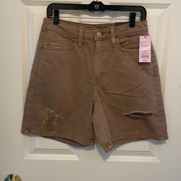 wild fable | Shorts | Nwt Wild Fable Brown High Rise Bermuda Denim ...